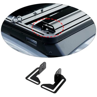 China Powder Coated Universal Light Bar Brackets 120x80x50mm Alu Alloy Roof Rack Light Brackets for sale