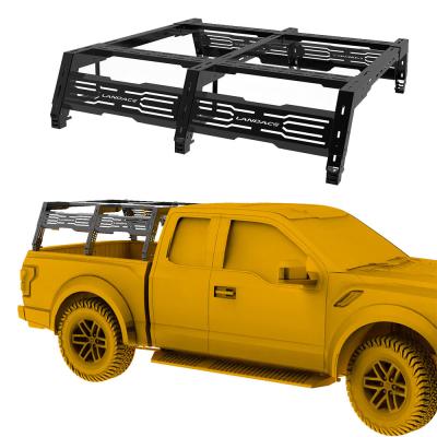 China Universal Pickup Truck Bed Rack Adjustable Width 1400-1700mm Height 400-520mm Heavy Duty Manganese Steel for sale