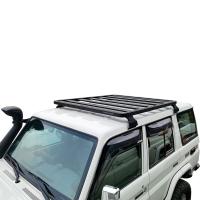 China Black Aluminum Alloy Roof Rack for Toyota LC79 1400x1320mm 200kg Capacity for sale