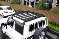 China Black Aluminum Alloy Roof Rack for Toyota LC79 1400x1320mm 200kg Capacity for sale