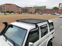 China Black Aluminum Alloy Roof Rack for Toyota LC79 1400x1320mm 200kg Capacity for sale