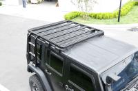China Black Powder Coated Roof Rack Platform for Jeep Wrangler JK 1500x1425mm for sale