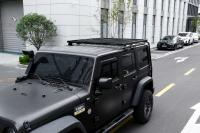 China Custom Aluminum Roof Rack for Jeep Wrangler JK 200kg Capacity Black Powder Coating for sale