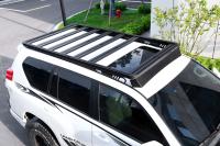 China Black Aluminum Roof Rack Basket 2265x1250mm for Toyota Land Cruiser LC200 Prado 4x4 for sale