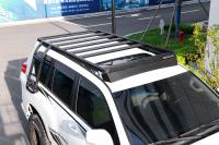 China Black Aluminum Roof Rack Basket 2265x1250mm for Toyota Land Cruiser LC200 Prado 4x4 for sale