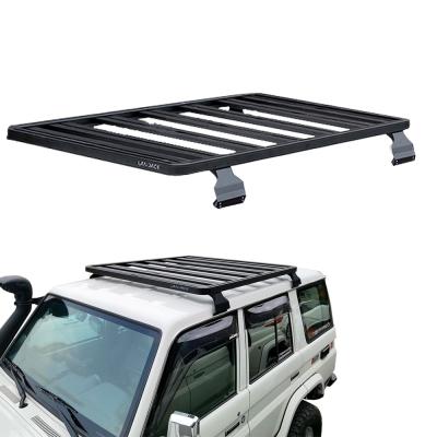 China 4x4 Universal Roof Rack for Toyota LC79 Aluminum Alloy 1400x1320mm Black Powder Coating for sale