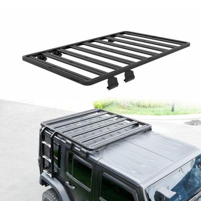 China Aluminum Roof Rack for Jeep Wrangler JK 1500x1425mm 200kg Capacity Black Powder Coating for sale
