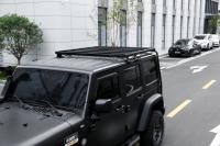 China Jeep Wrangler JK Aluminum Roof Rack Gutter Clamp Mounting 1500x1425mm Luggage Platform for sale