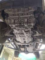 China Toyota 4Runner Engine and Transmission Skid Plate 25kg Magnesium Aluminum Alloy Black Powder Coating for sale