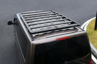 China Aluminum Roof Rack Platform 2050x1331mm Black Powder Coating for Camping for sale