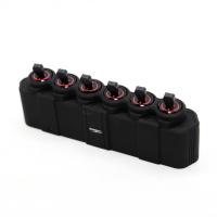 China Aluminum Alloy Wireless 6 Gang LED Light Switch Panel with Relay 12V 24V Car Universal for sale