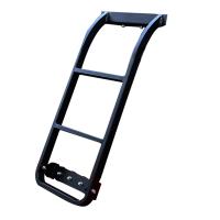 China SUS304 Steel Side Ladder for Jeep Wrangler JL 4 Door 850mm Roof Rack Accessory Black Powder Coating for sale