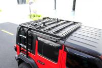 China SUS304 Steel Side Ladder for Jeep Wrangler JL 4 Door 850mm Roof Rack Accessory Black Powder Coating for sale