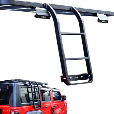China Aluminum Alloy Roof Side Ladder for Jeep Wrangler JL JK 833x400x261mm 6kg for sale