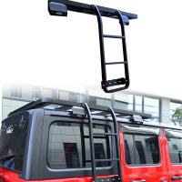 China Aluminum Alloy Roof Side Ladder for Jeep Wrangler JL JK 833x400x261mm 6kg for sale