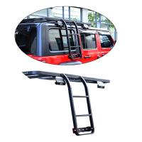 China No-Drill Aluminum Alloy Tailgate Ladder for Jeep Wrangler JL JK 833x400x261mm for sale
