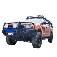 China Black Powder Coated Cold Rolled Steel Bull Bar Front Bumper for Ford Ranger 3-5mm Thick for sale