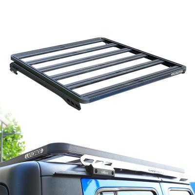 China Aluminum Alloy Roof Rack for Jeep Wrangler Long 1500x1200mm 200kg Capacity Black Powder Coating for sale