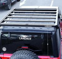 China Aluminum Alloy Roof Rack for Jeep Wrangler Long 1500x1200mm 200kg Capacity Black Powder Coating for sale
