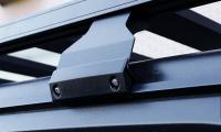 China Aluminum Alloy Roof Rack for Jeep Wrangler Long 1500x1200mm 200kg Capacity Black Powder Coating for sale
