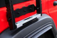 China Jeep Wrangler JL JK 3 Step Side Ladder 304 Stainless Steel Roof Rack Mount Powder Coated Black for sale