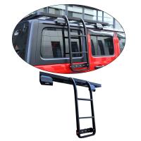China Aluminum Alloy Double Side Roof Ladder for Jeep Wrangler JL JK 2018-2023 833x400x261mm for sale