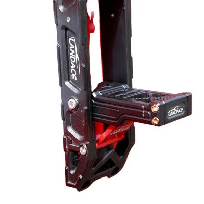 China Aluminum Alloy Door Hinge Folding Side Step for Jeep Wrangler 330x86x55mm Red Black for sale