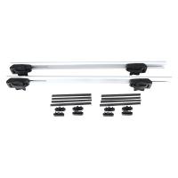 China Extrusion Aluminum Truck Bed Cross Bars 117cm Roof Rack Rails Silver Powder Coating for sale