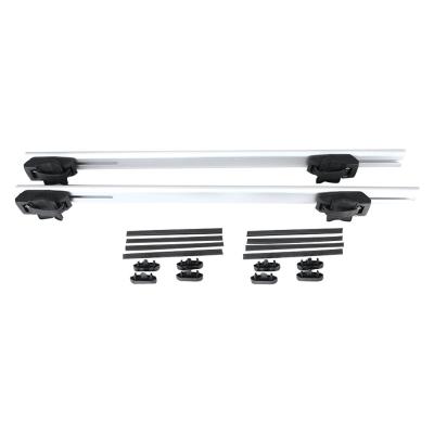 China Extrusion Aluminum Truck Bed Cross Bars 117cm Roof Rack Rails Silver Powder Coating for sale