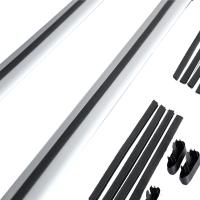 China Extrusion Aluminum Truck Bed Cross Bars 117cm Roof Rack Rails Silver Powder Coating for sale