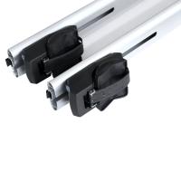 China Extrusion Aluminum Truck Bed Cross Bars 117cm Roof Rack Rails Silver Powder Coating for sale
