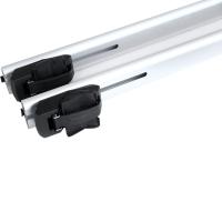 China Extrusion Aluminum Truck Bed Cross Bars 117cm Roof Rack Rails Silver Powder Coating for sale