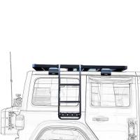 China Jeep Wrangler JL JK Roof Rack Car Rear Ladder SUS304 Steel 833mm 4X4 Vehicle Accessory for sale