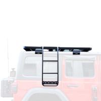 China SUS304 Black Side Ladder for Jeep Wrangler JL Roof Rack 833x400x261 mm for sale