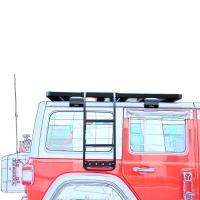China SUS304 Black Side Ladder for Jeep Wrangler JL Roof Rack 833x400x261 mm for sale