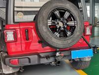 China Black Steel Hitch Mount Spare Tire Carrier 28kg Capacity for Toyota Bike Rack Modification for sale