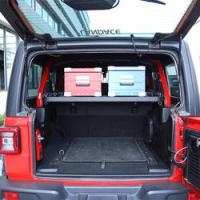 China Jeep Wrangler JL Interior Cargo Storage Rack with Table Aluminum Alloy 1130x70x620mm OEM for sale