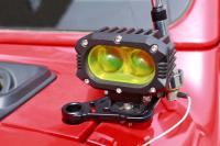 China 4x4 Off-Road Light Mounting Brackets CNC Machined Aluminum 134x107x25mm Black for sale