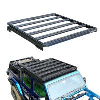 China Universal Roof Rack for Jeep Wrangler JL Aluminum Alloy 1455x1425mm SUV 4x4 Cargo Basket for sale