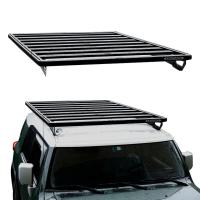 China Aluminum Alloy Black Roof Rack for Toyota 4x4 2235x1380mm Universal Cargo Carrier for sale