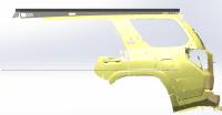 China Toyota FJ Land Cruiser Roof Rack 2235x1380x44mm Aluminum Alloy Steel Black Powder Coated for sale
