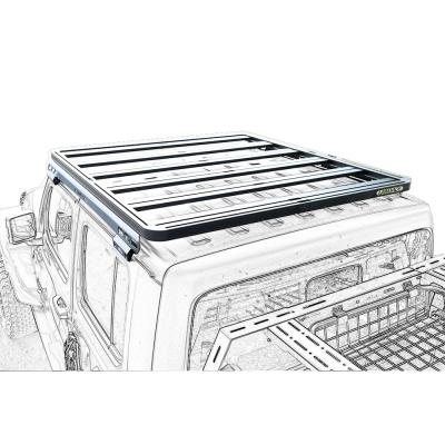 China 200kg Load Capacity Aluminum Roof Rack Platform for Camping Powder Coated Red Black for sale
