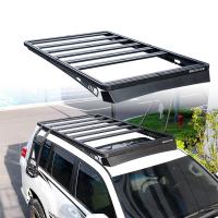 China Universal Aluminium Black Roof Rack for Toyota LC200 LC79 LC150 300kg Loading Capacity for sale