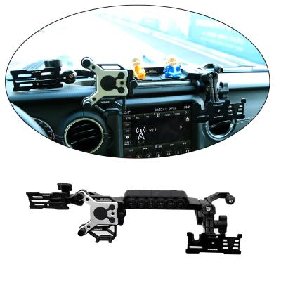 China Aluminum Alloy Center Console Bracket Mobile Phone Holder for Jeep 4x4 262x488mm for sale