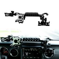 China Aluminum Alloy Center Console Bracket Mobile Phone Holder for Jeep 4x4 262x488mm for sale