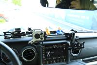 China Aluminum Alloy Center Console Bracket Mobile Phone Holder for Jeep 4x4 262x488mm for sale