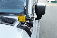 China Carbon Steel Landace Black Powder Coated Light Mounting Brackets CNC Machined 4x4 for sale