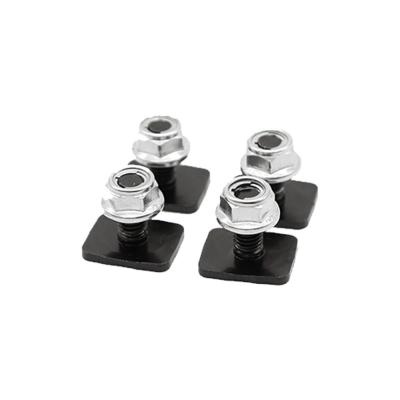 China Stainless Steel Eye Bolt Roof Rack Platform with Swivel Lifting Ring 1 Set Black Powder Coating for sale