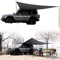 China 4x4 Roof Top Tent with Side Canopy and Awning Camouflage Field Game Style 2000x5000mm for sale