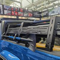 China Universal Adjustable Truck Bed Rack Roll Bar for Pickup Trucks Black Powder Coating 500T for sale
